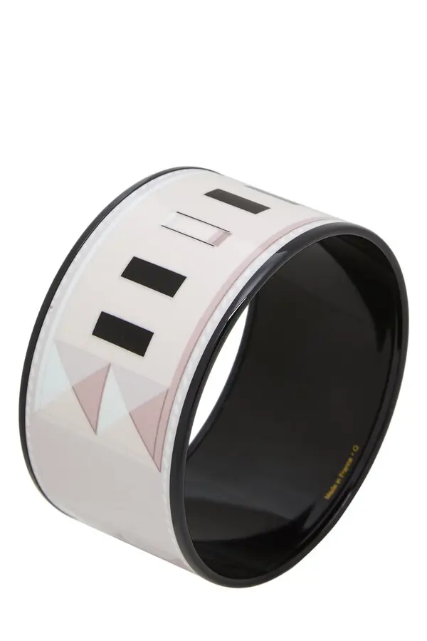 Hermès Pink Collier De Chien Enamel Bangle Extra-wide