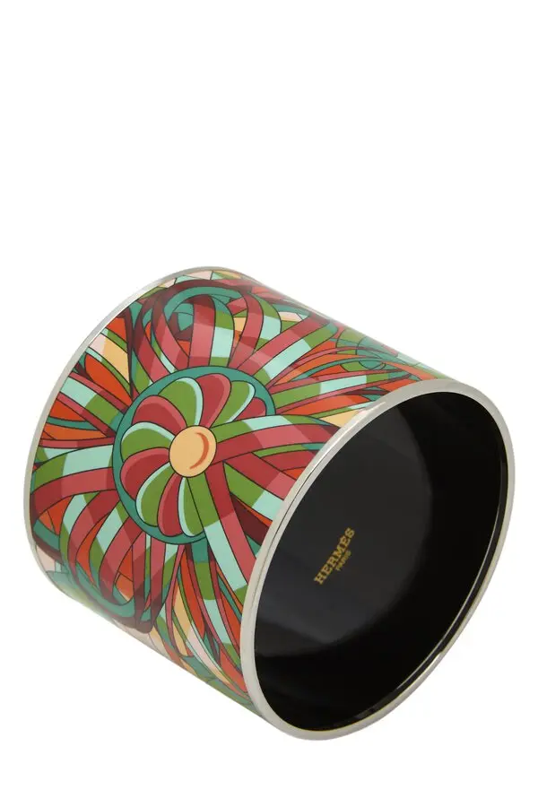 Hermès Multicolor Enamel Bangle Extra-wide