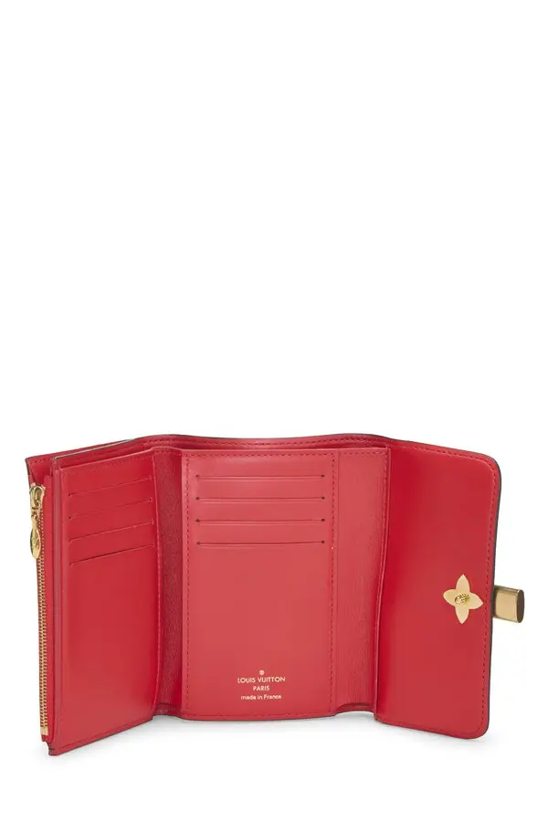 LOUIS VUITTON Monogram Flower Lock Compact Wallet