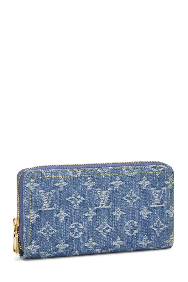 LOUIS VUITTON Monogram Denim Remix Zippy Continental