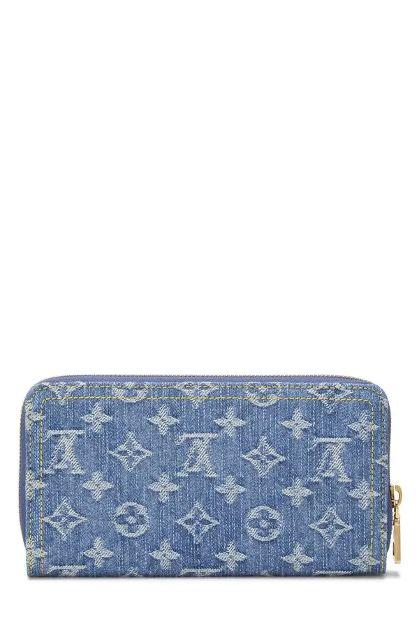 LOUIS VUITTON Monogram Denim Remix Zippy Continental