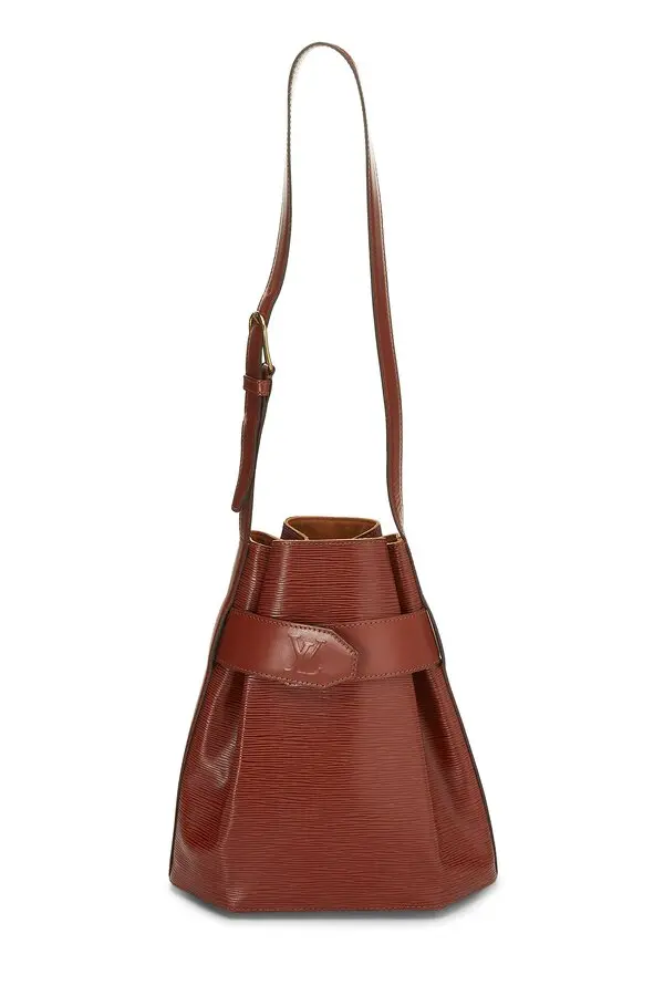 LOUIS VUITTON Cipango Gold Sac D'epi Depaule - Brown
