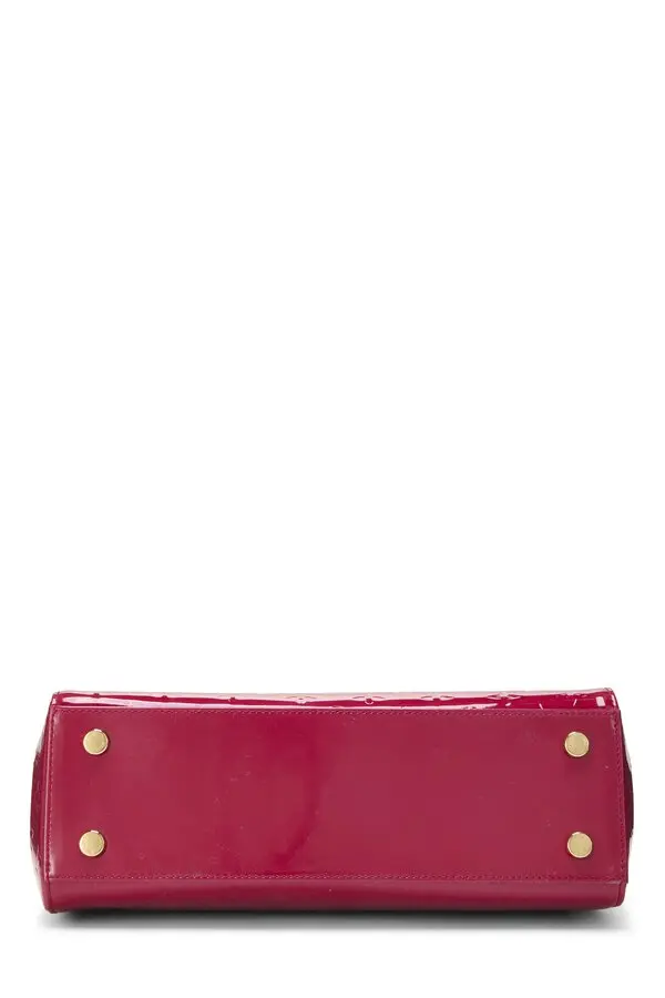 LOUIS VUITTON Rose Pop Monogram Vernis Brea Satchel - Pink