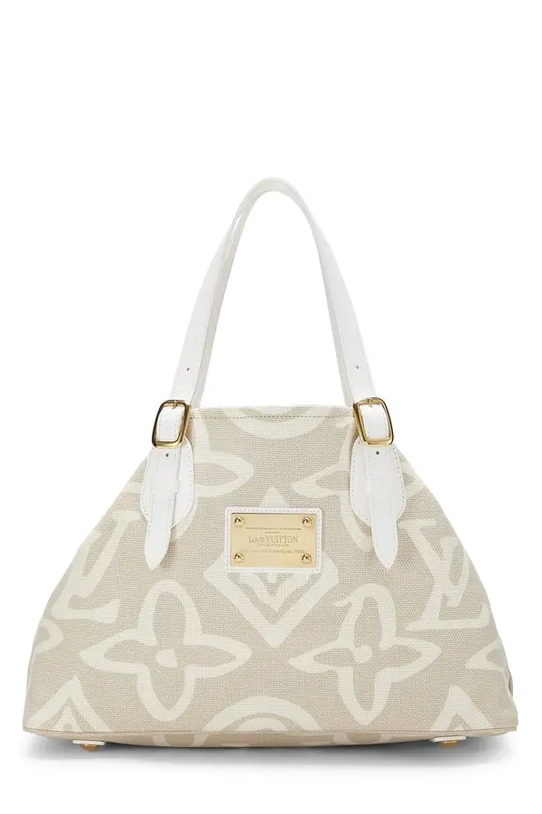 LOUIS VUITTON Monogram Tahitienne Cabas - White