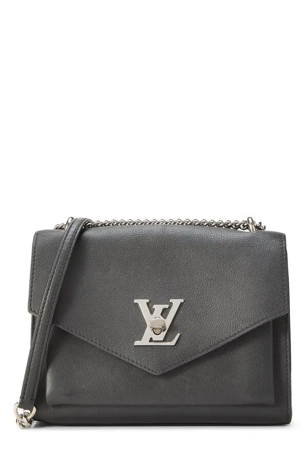 LOUIS VUITTON Leather My Lockme Chain Bag - Black