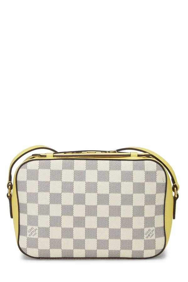 LOUIS VUITTON Damier Azur Canvas Crossbody Bag - Yellow