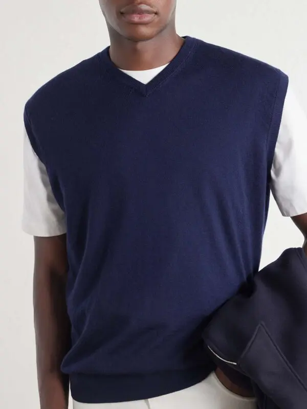 Peter Millar Autumn Merino Wool And Lyocell-blend Vest
