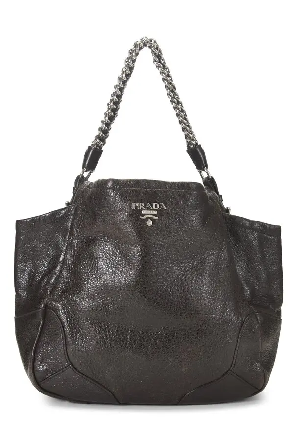 Prada Metallic Chain Hobo Bag
