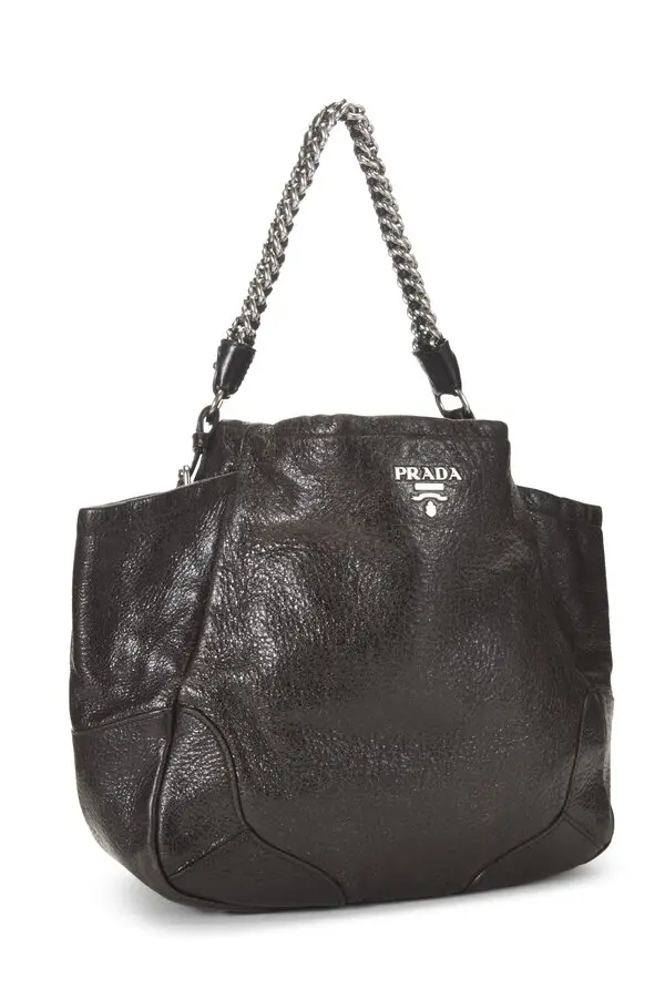 Prada Metallic Chain Hobo Bag