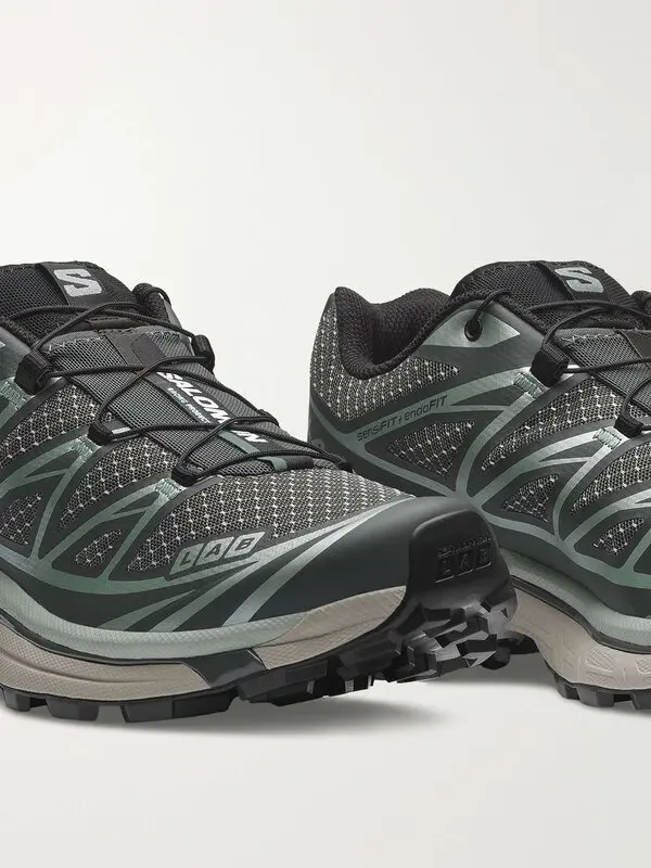 SALOMON Xt-6 Steel Streets Rubber-trimmed Mesh Sneakers - Green