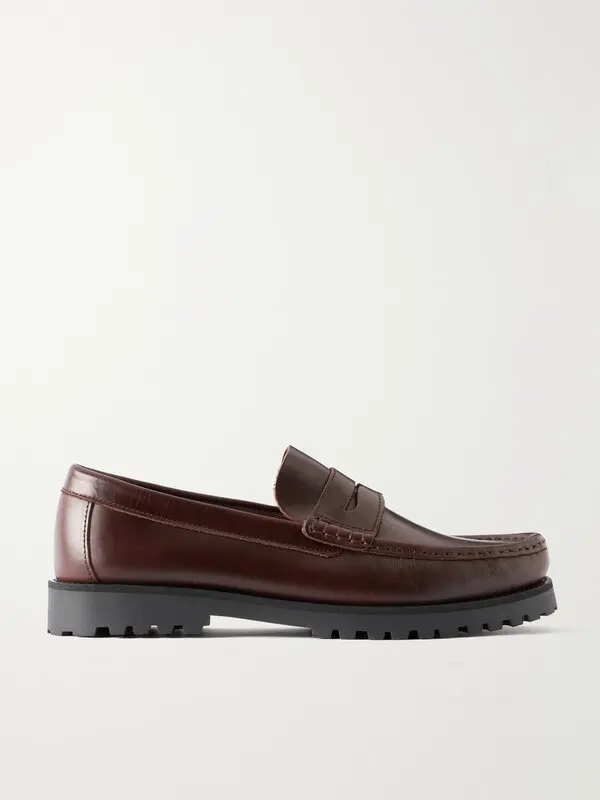 VINNY'S Calf Leather Loafers - Brown