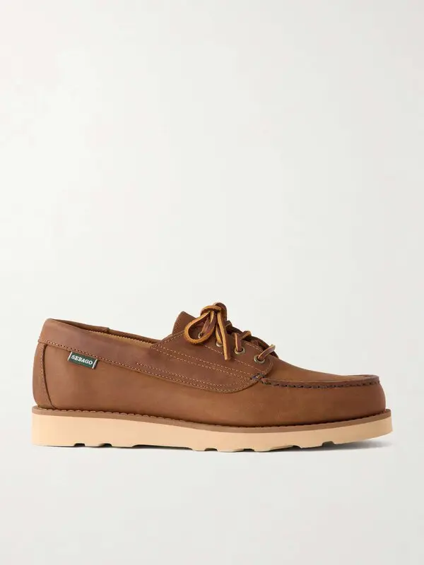SEBAGO Askook Waxed-leather Boat Shoes