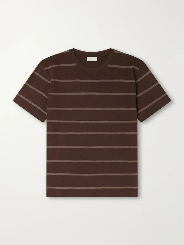 Frescobol Carioca Dinis Striped Cotton-jersey T-shirt