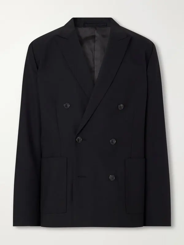 Nn07 Jordin 10037 Double-breasted Woven Blazer - Black