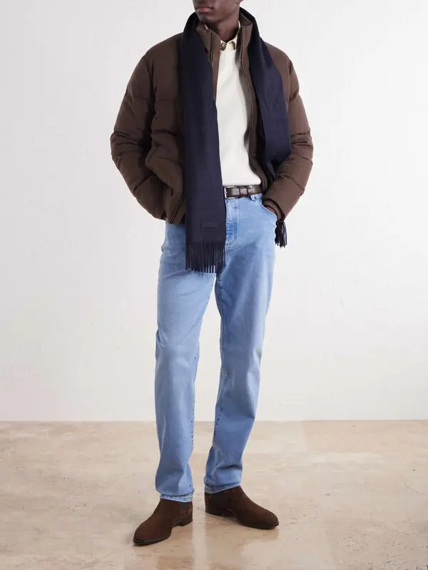 Zegna Fringed Cashmere Scarf