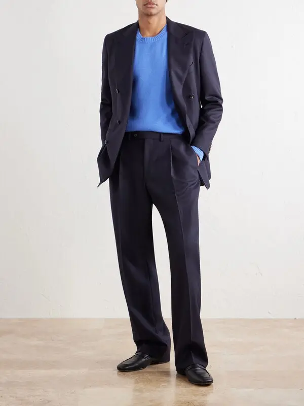 Officine Générale Wool And Cashmere Blend Sweater - Blue