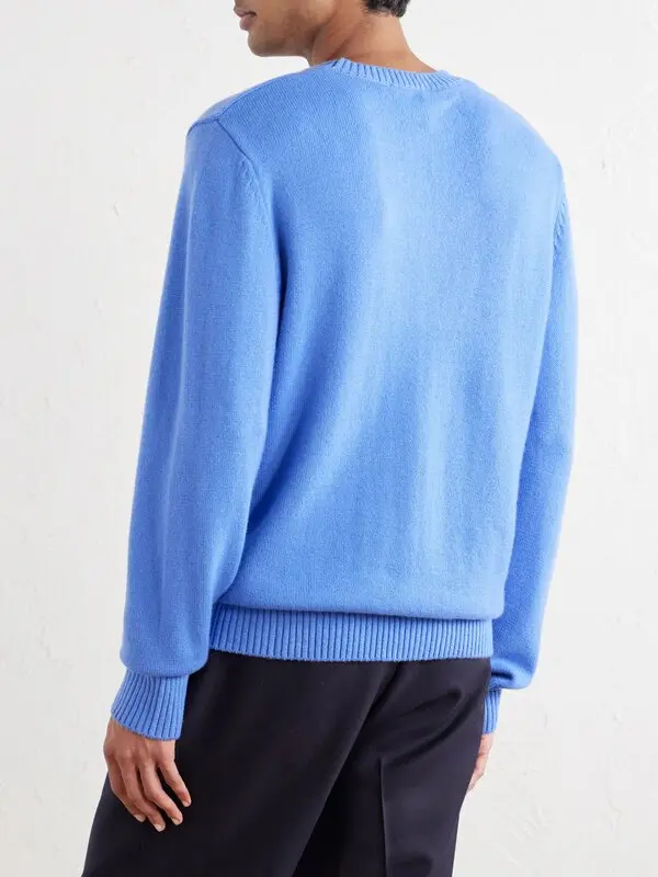 Officine Générale Wool And Cashmere Blend Sweater - Blue