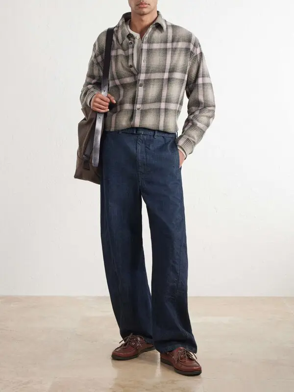 FRAME Checked Wool-blend Flannel Overshirt