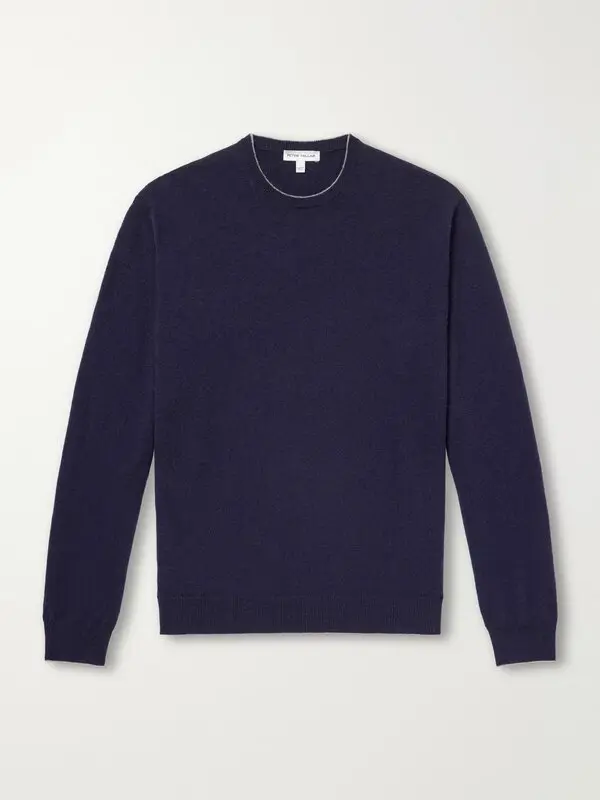 Peter Millar Crown Heritage Cashmere Crewneck Sweater - Blue