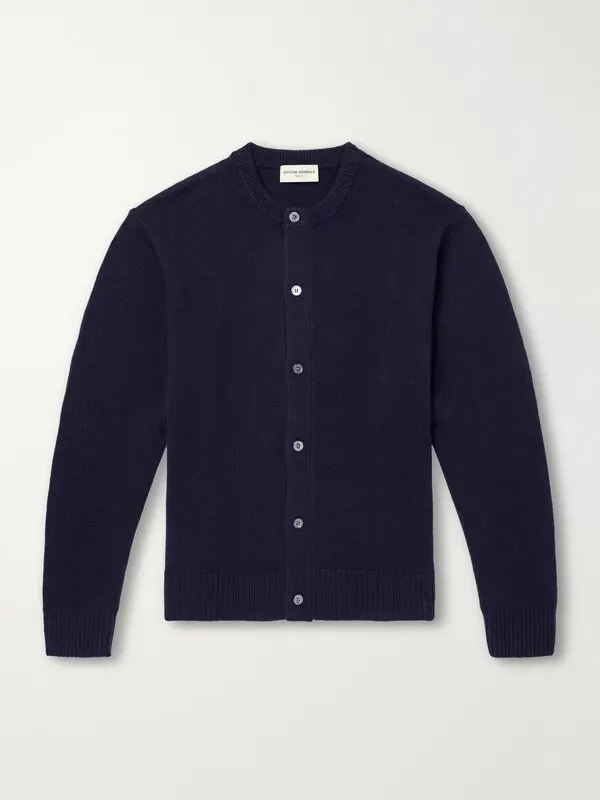 Officine Générale Manoë Merino Wool And Cashmere-blend Cardigan - Blue