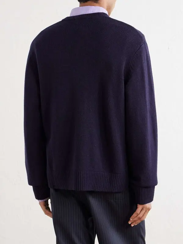 Officine Générale Manoe Merino Wool And Cashmere-blend Cardigan