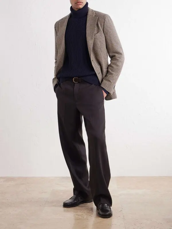 SLOWEAR Zanone Slim-fit Ribbed Virgin Wool Rollneck Sweater