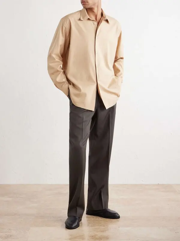 Auralee Finx Cotton-twill Shirt