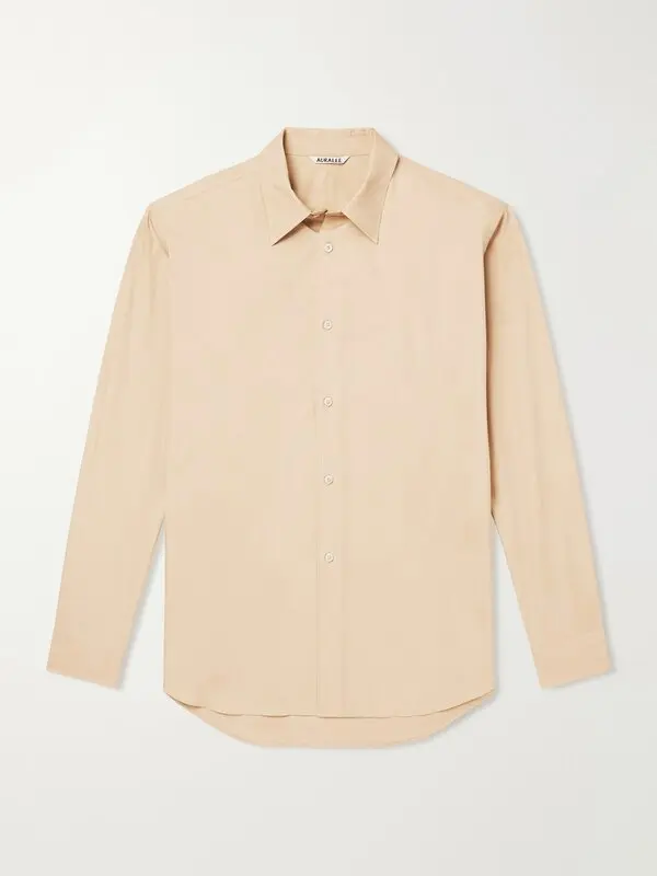 Auralee Finx Cotton-poplin Shirt