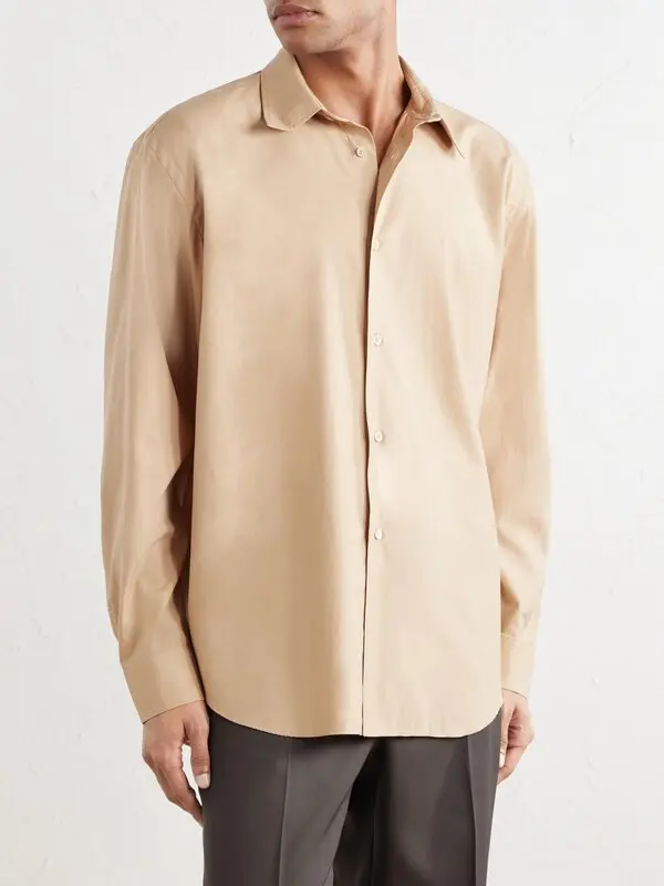 Auralee Finx Cotton-poplin Shirt