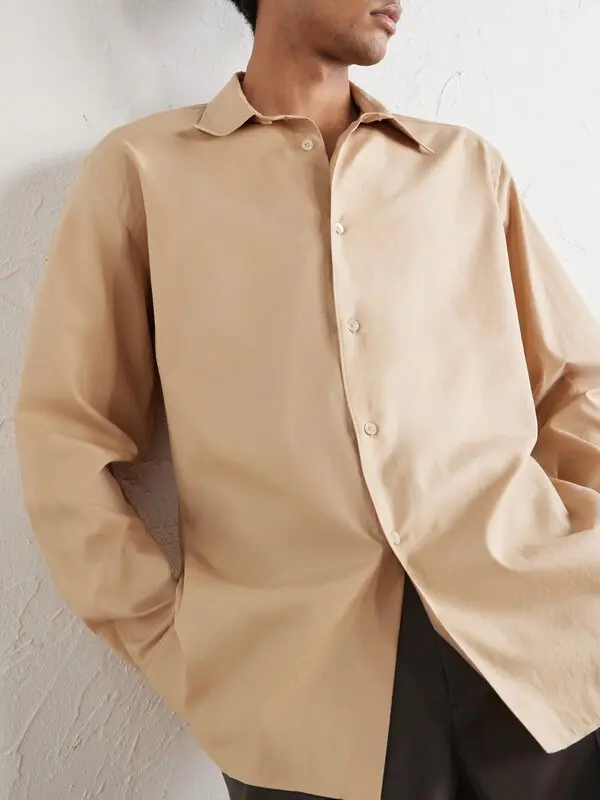 Auralee Finx Cotton-poplin Shirt