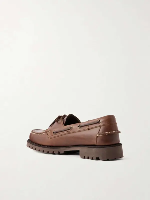 SEBAGO Ranger Waxed-leather Boat Shoes