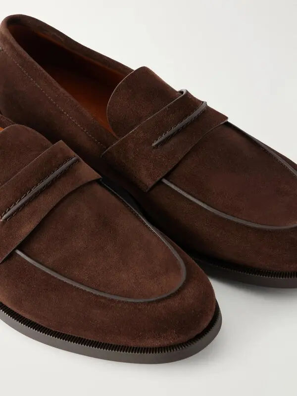 Zegna Suede Loafers - Brown