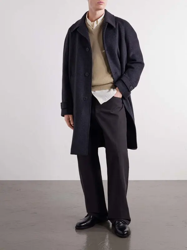 Herno Wool-blend Twill Coat