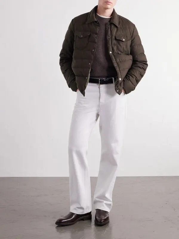 Herno Quilted Flannel Down Jacket