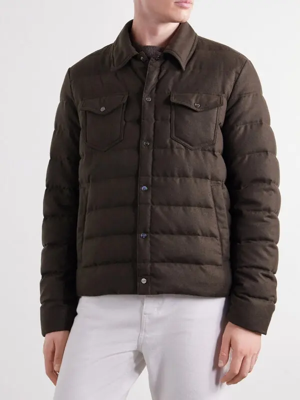 Herno Quilted Flannel Down Jacket