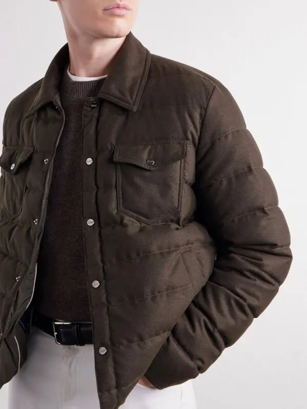 Herno Quilted Flannel Down Jacket