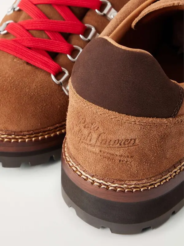 Polo Ralph Lauren Logo-debossed Suede Hiking Boots