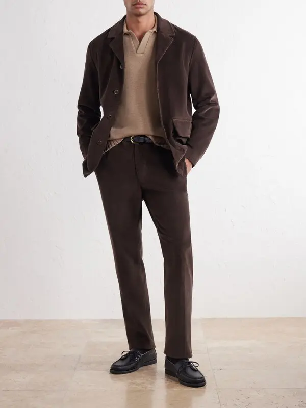 SLOWEAR Zanone Slim-fit Virgin Wool Polo Sweater - Neutrals