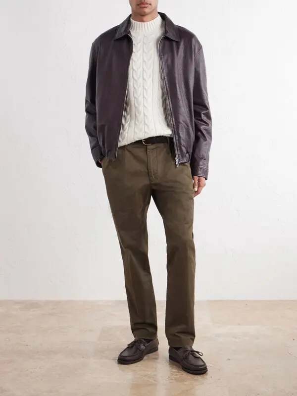 SLOWEAR Slim-fit Cable-knit Sweater