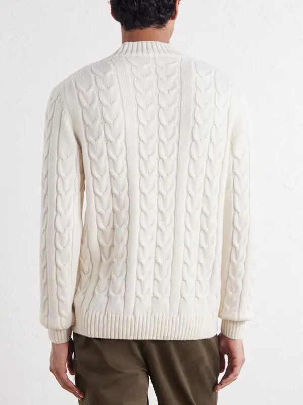 SLOWEAR Slim-fit Cable-knit Sweater