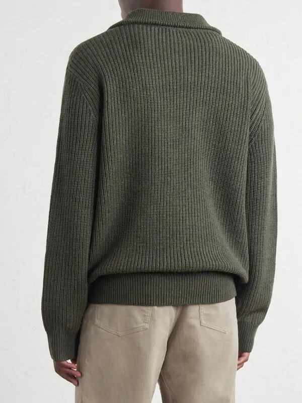 A.p.c. Virgin Wool Half-zip Sweater