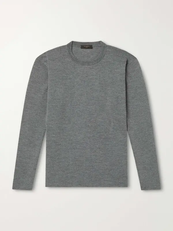 SLOWEAR Zanone Slim-fit Milano Stitch Virgin Wool Sweater