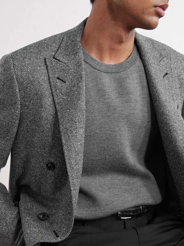 SLOWEAR Zanone Slim-fit Milano Stitch Virgin Wool Sweater