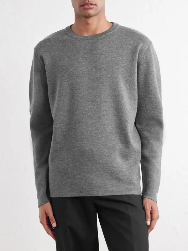 SLOWEAR Zanone Milano Stitch Virgin Wool Sweater - Gray