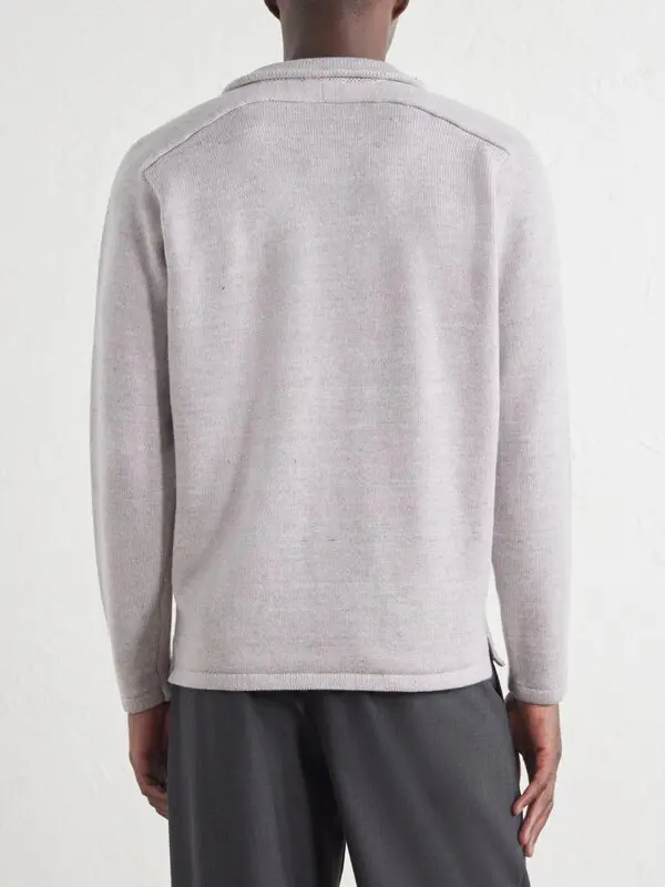 Inis Meáin Wool And Linen-blend Polo Shirt
