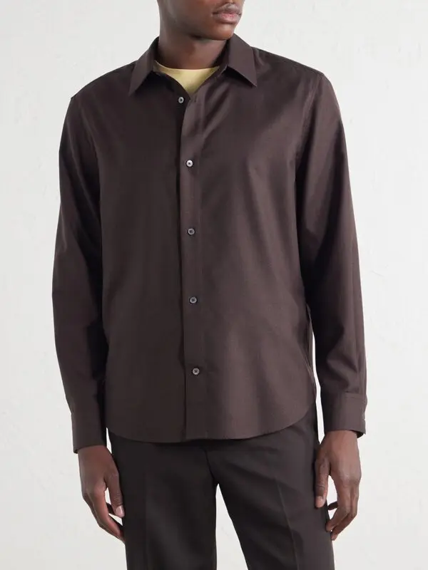 Mr P. Wool, Silk And Cashmere-blend Shirt