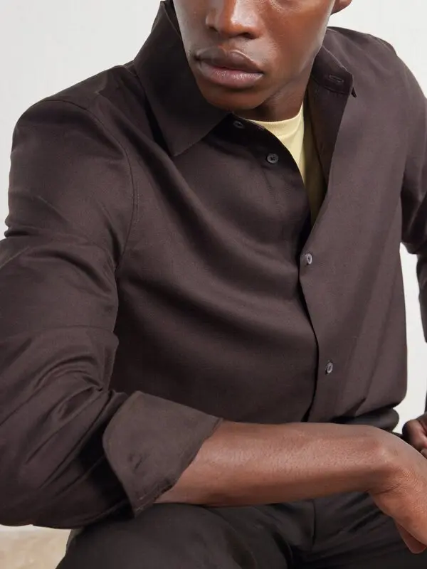 Mr P. Wool, Silk And Cashmere-blend Shirt