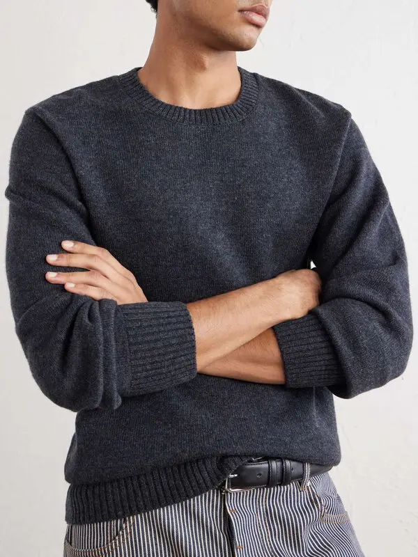 Officine Générale Mycrew Merino Wool And Cashmere-blend Sweater