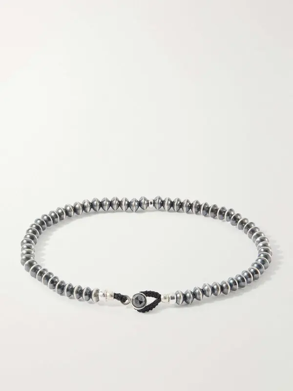 MIKIA Sterling Silver Diamond And Desert Pearl Beaded Bracelet