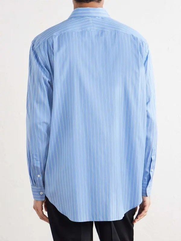 Auralee Striped Cotton And Silk-blend Shirt